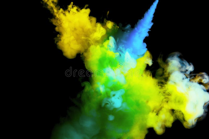 Paint Stream in Water, Colored Cloud, Abstract Background, Process of ...