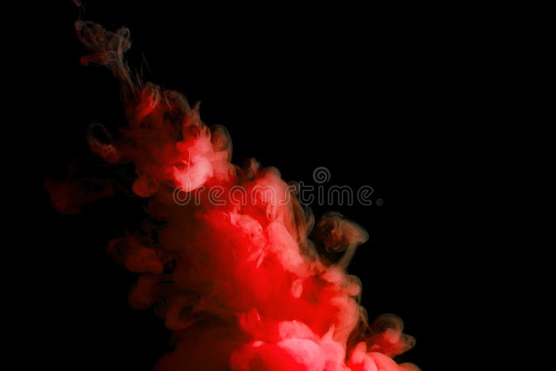 Paint Stream in Water, Red Colored Ink Cloud, Abstract Background Stock ...
