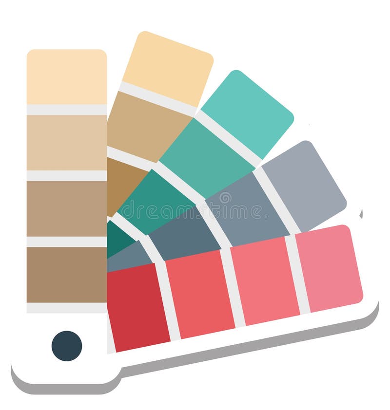 Paint Swatches, Colour Sampler Isolated Vector Icon Stock Vector ...