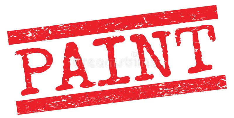 PAINT Text on Red Lines Stamp Sign Stock Illustration - Illustration of ...