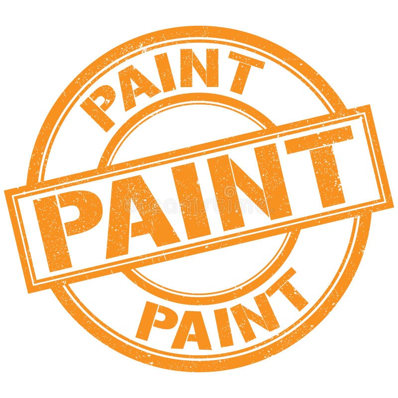 PAINT Text Written on Orange Stamp Sign Stock Illustration ...