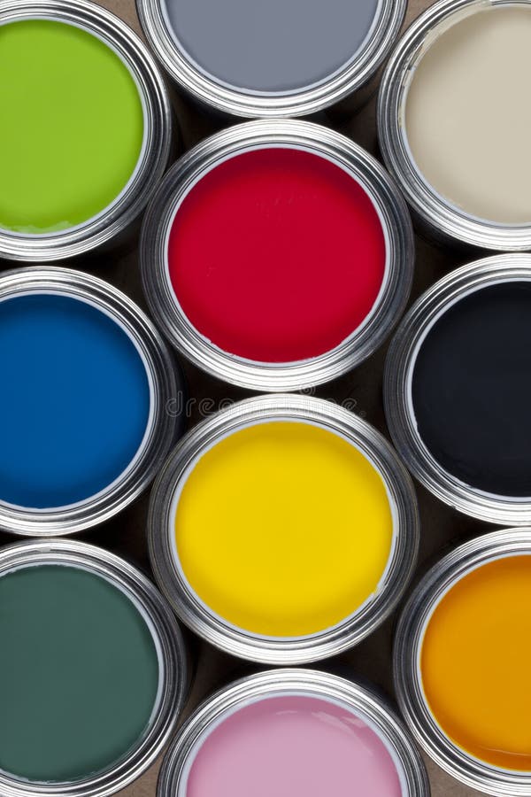 Paint cans stock photo. Image of secondary, multicolored - 41677216