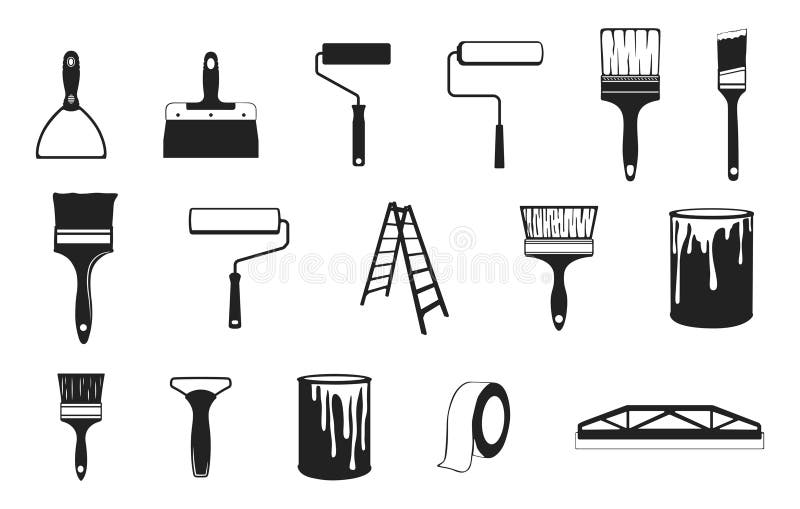 Paint Brush Vector Silhouette