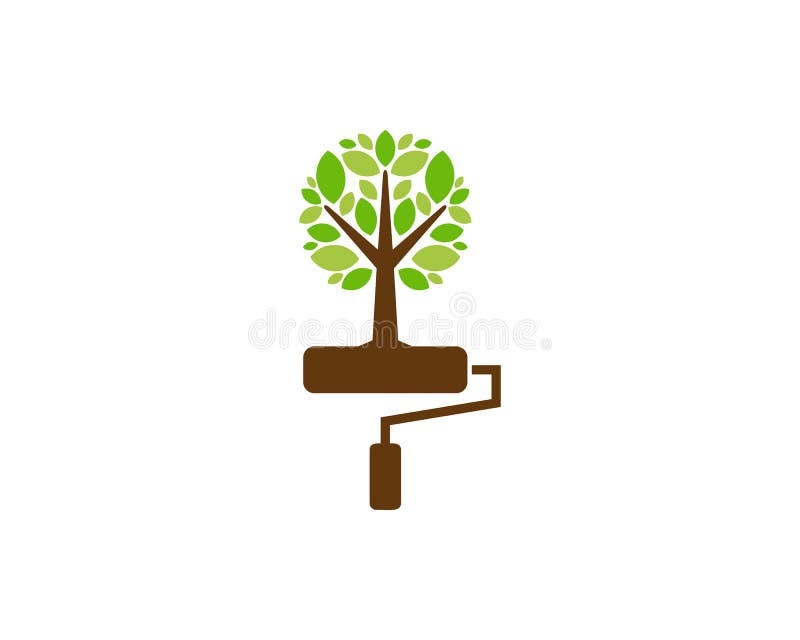 Paint Tree Logo Icon Design Stock Vector - Illustration of logotype ...