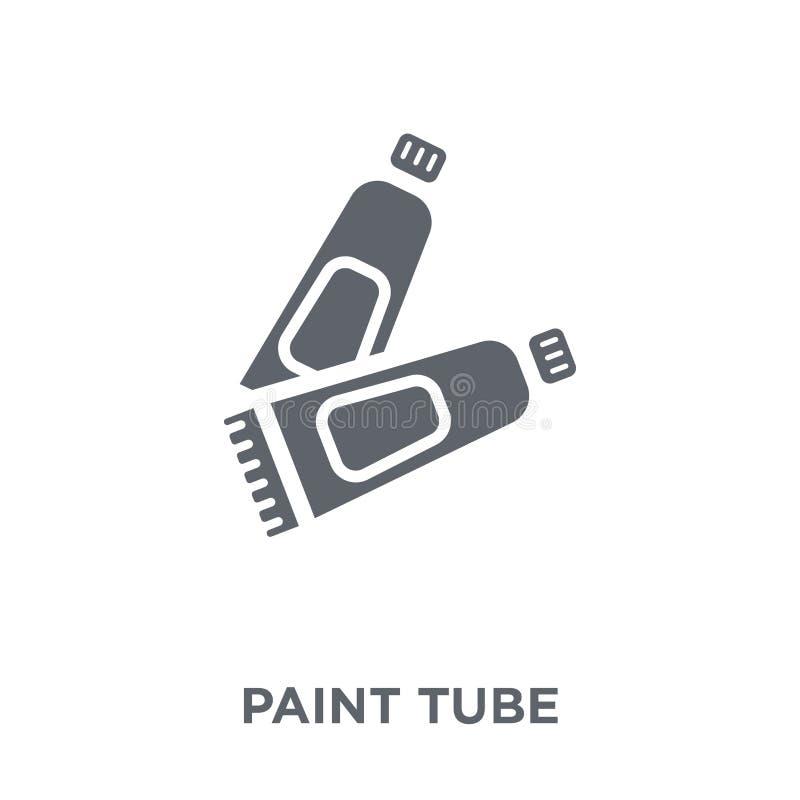 Paint Tube Icon Vector Isolated on White Background, Paint Tube Sign ...