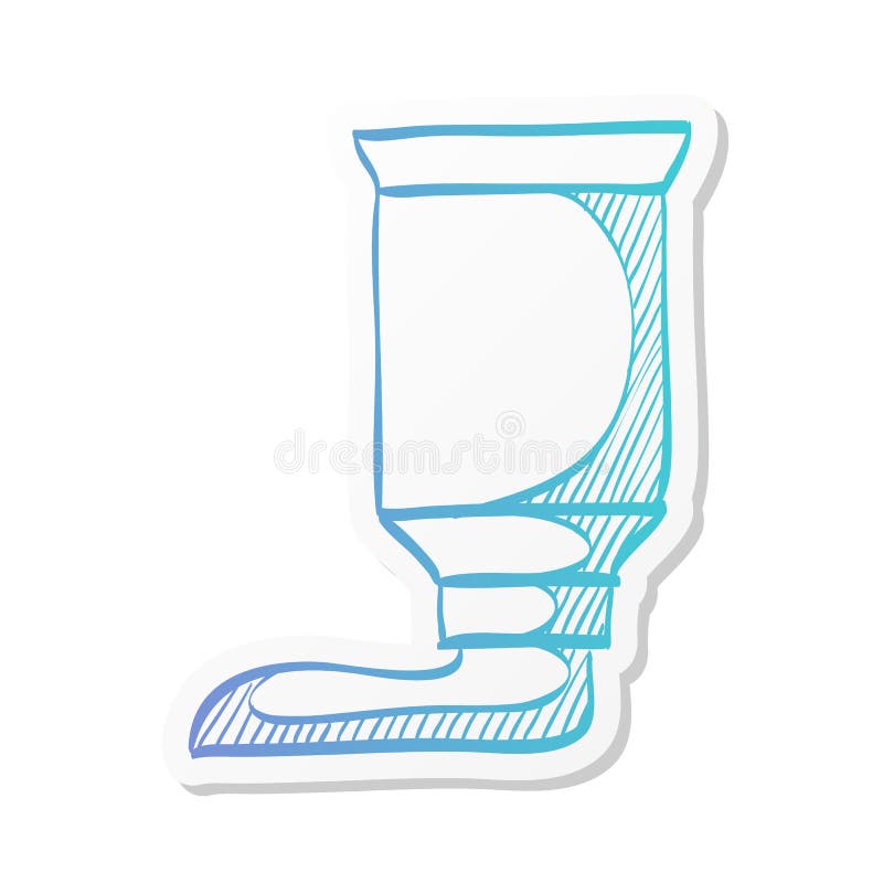 Sticker Style Icon - Paint Tube Stock Vector - Illustration of sticker ...