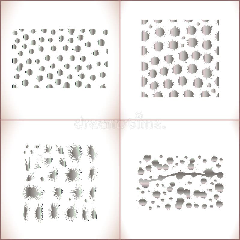 Paint Vector Splashes Set. Vector Black Paint Stain Set Stock Vector ...