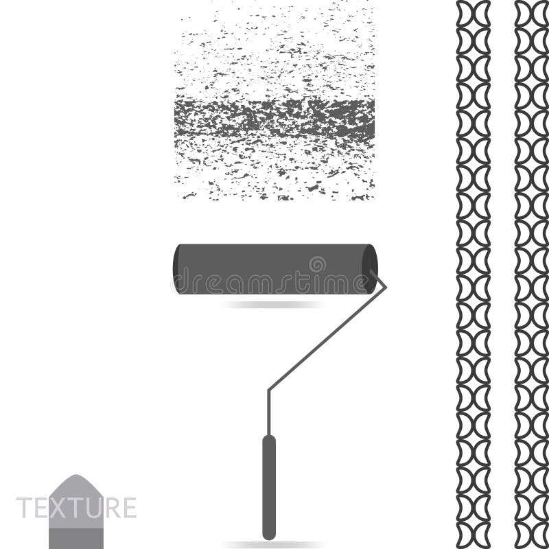 Paint Wall Color Applicator Roll Stock Vector - Illustration of texture ...