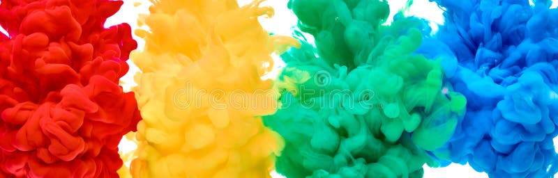 Paint in Water Color Liquid Stock Image - Image of blue, background ...