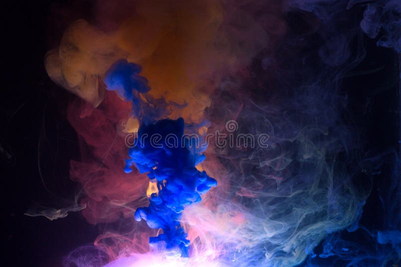 Paint in water stock photo. Image of graphics, smoking - 65971688
