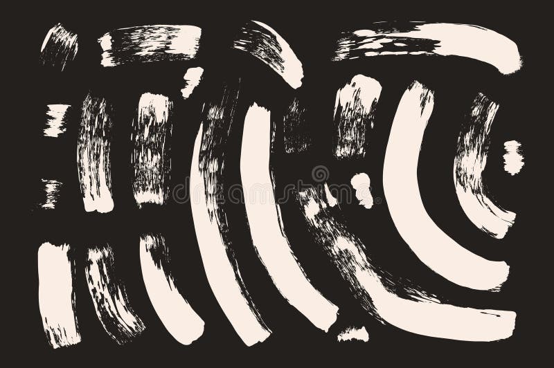 Paint Wavy Brush Stroke Lines. Hand Drawn Vector Acrylic Squiggles ...