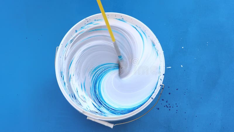 Paint Whisk on Drill As Mixer for Mixing Paints. Stock Video - Video of ...