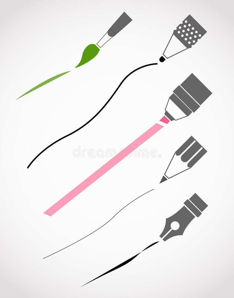 Writing Strokes Stock Illustrations – 4,400 Writing Strokes Stock ...
