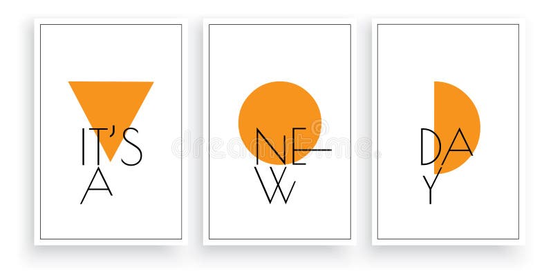 It`s a New Day, Vector. Scandinavian Art Design. Wording Design ...