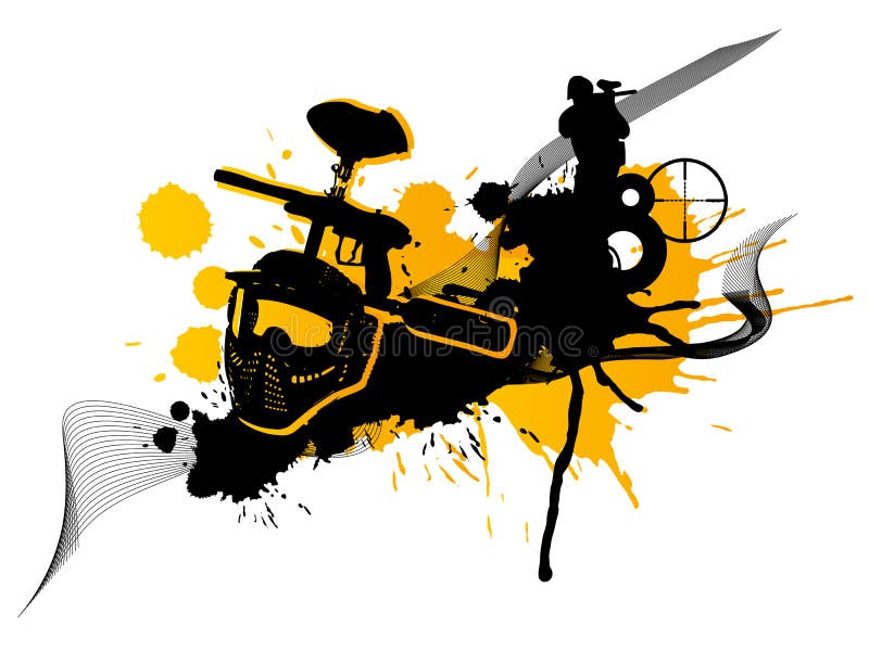 Paintball stock illustration. Illustration of drawing - 6223128