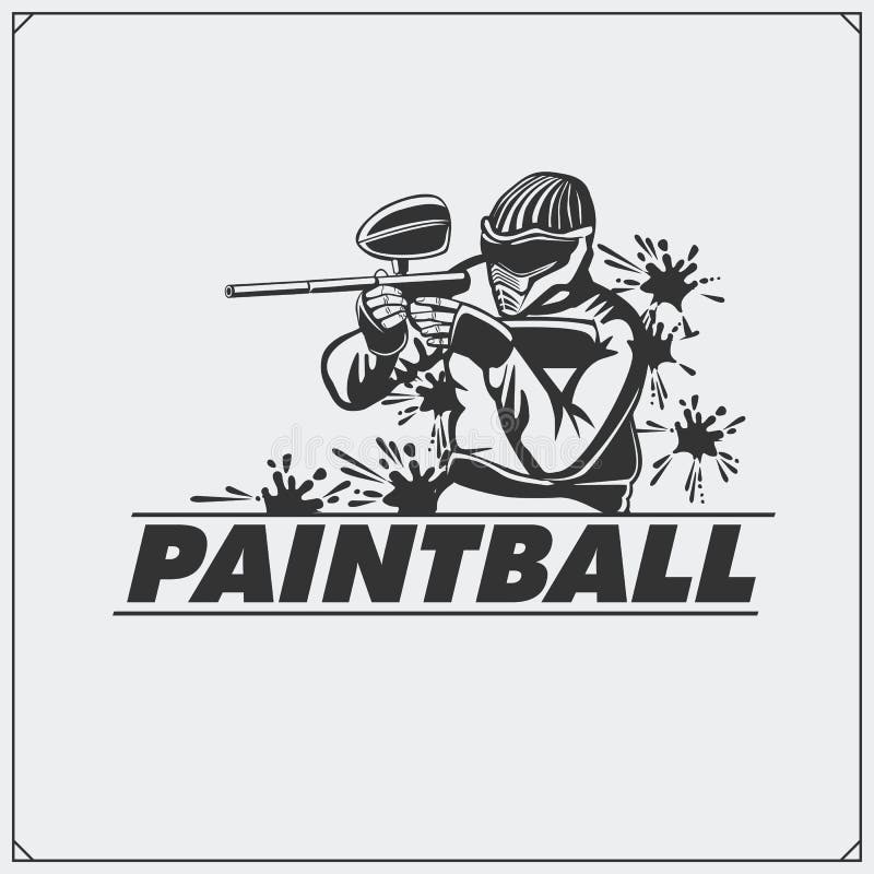 Set of Paintball Club Labels, Emblems, Symbols, Icons and Design ...