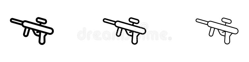 Paintball gun icon vector stock vector. Illustration of line - 348390933