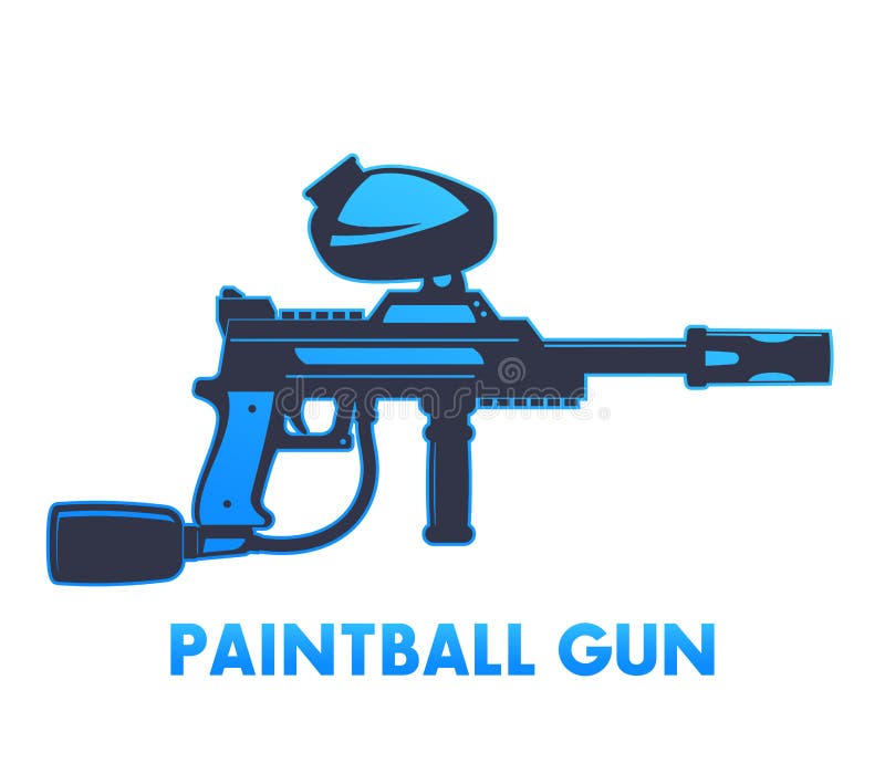 Paintball Gun on White, Vector Illustration Stock Vector - Illustration ...