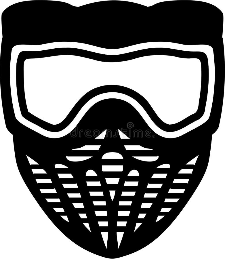 Paintball Mask with Goggles Stock Vector - Illustration of weapon ...