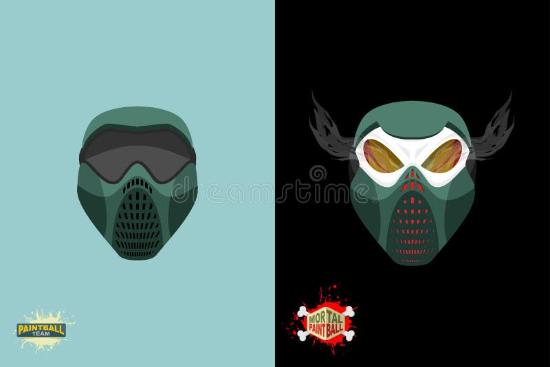 Paintball Mortal mask. stock vector. Illustration of isolated - 51489762