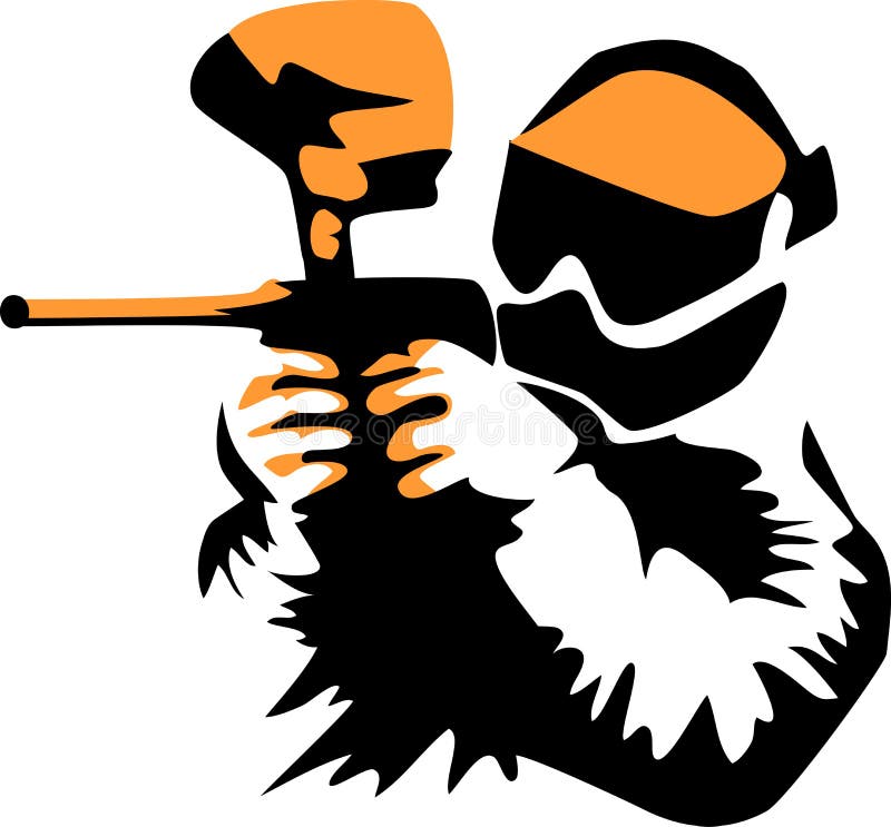 Paintball Concept Vector Illustration with Colors Stock Vector ...