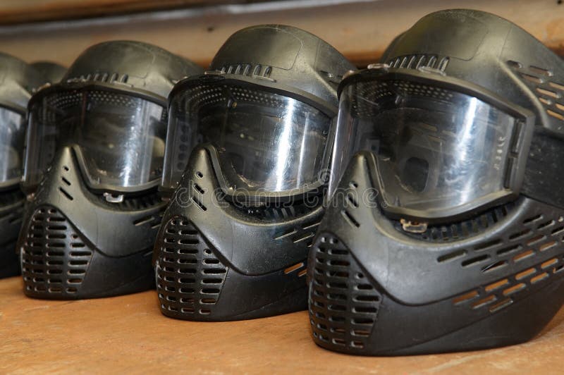 Paintball protective mask stock photo. Image of outdoors - 13120136