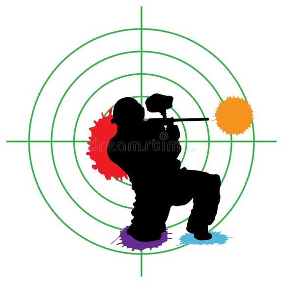 Paintball target stock vector. Illustration of leisure - 14785787