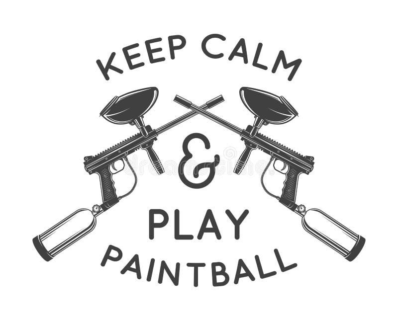 Paintball Template. Paintballing Poster Design Stock Vector ...