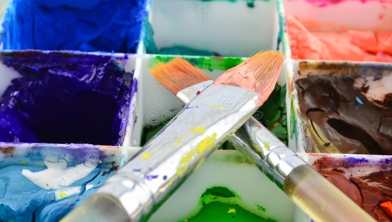 Paintbox stock image. Image of paintbox, bright, painter - 34313147