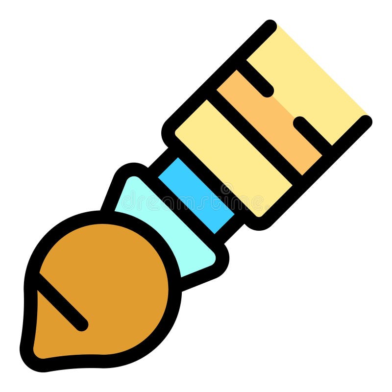 Paintbrush with Brown Paint for Creative Projects and Artistic ...