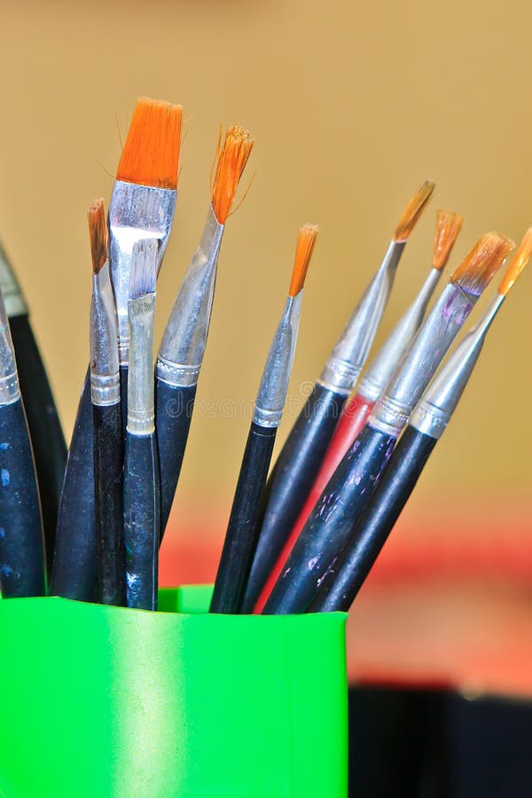 Paintbrush in Bucket stock photo. Image of creative, drawing - 29596772