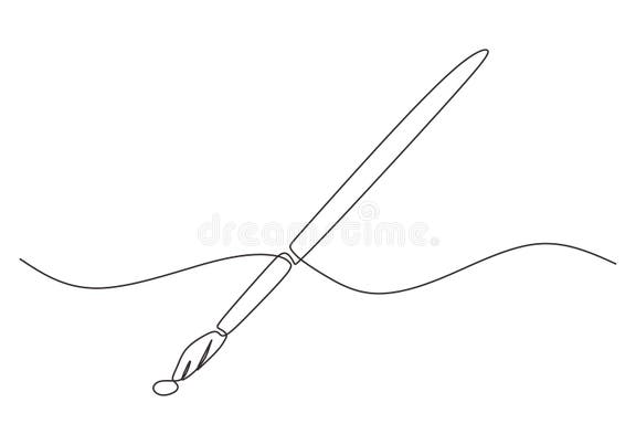 Paintbrush Line Drawing Stock Illustrations – 43,380 Paintbrush Line ...