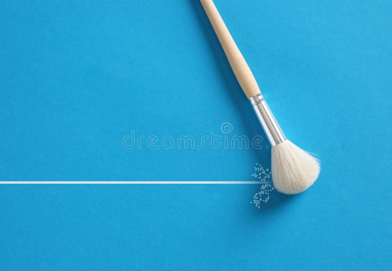 Paintbrush Erasing a Line. To Delete, Reform, Correct or Repair Stock ...