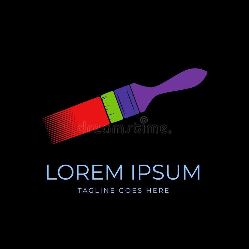 Paintbrush Icon Vector for Painting Wall House Mural or Creative Design ...