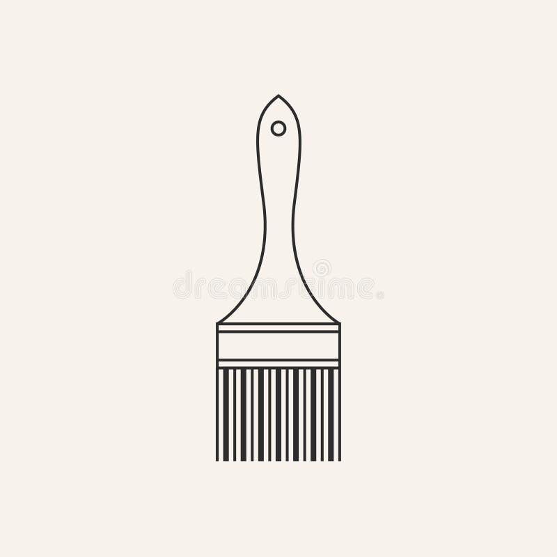 Paintbrush Line Art Logo Design Vector Illustration Stock Vector ...