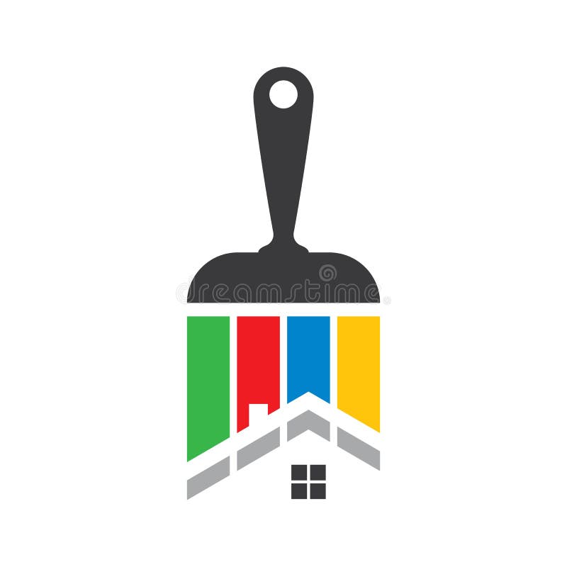 Paintbrush Logo Images Illustration Stock Vector - Illustration of wall ...