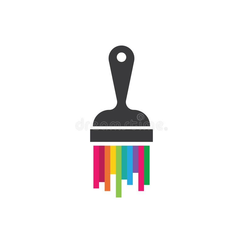 Paintbrush Logo Template Vector Icon Stock Vector - Illustration of ...