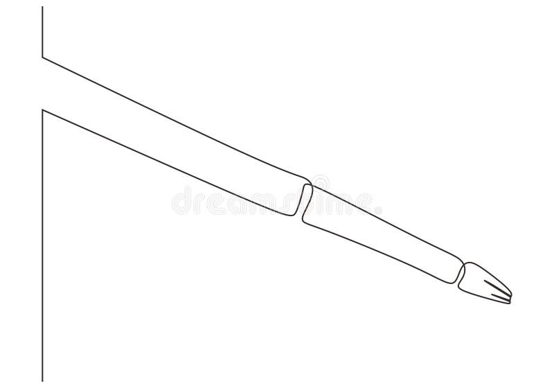 Paintbrush One Line Drawing Vector. Illustration of Art Brush Tool for ...