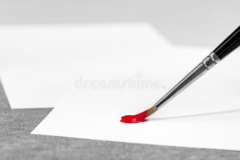 Paintbrush and paint stock image. Image of macro, tuft - 242753591