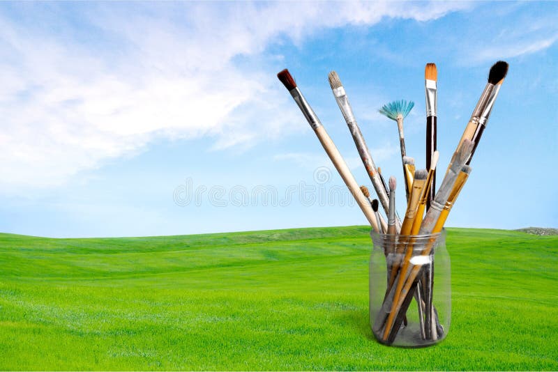 Paintbrush stock photo. Image of work, equipment, paintbrush - 58630766