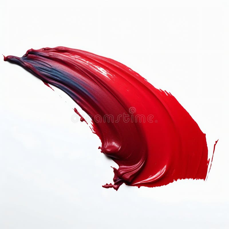 Paintbrush Paint Stroke on White Background. Generative AI Stock ...