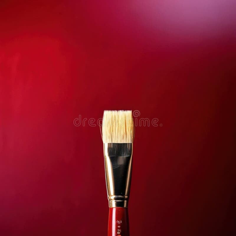 Paintbrush on Ruby Wall Color Design Concept Stock Illustration ...