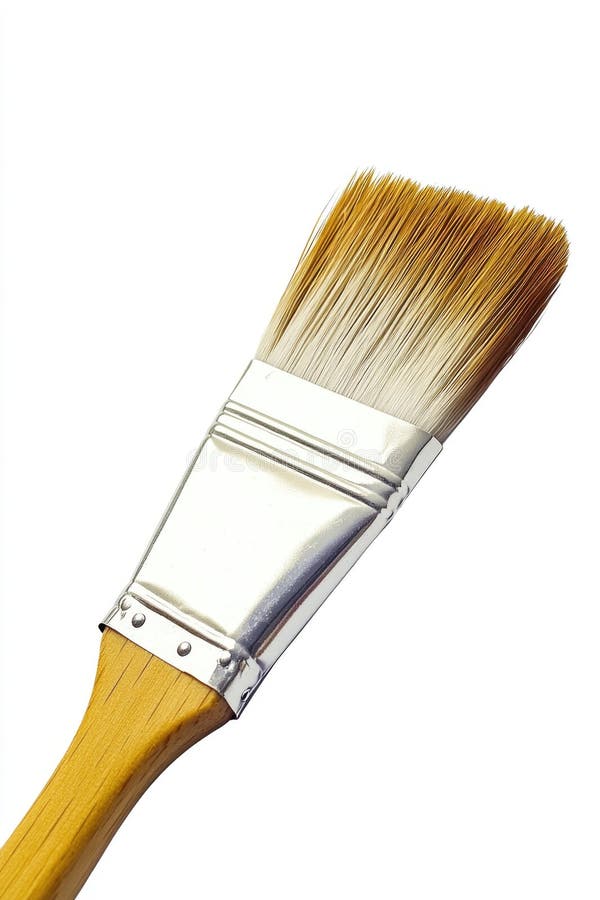 Paintbrush with Wooden Handle Stock Image - Image of artists, drawing ...