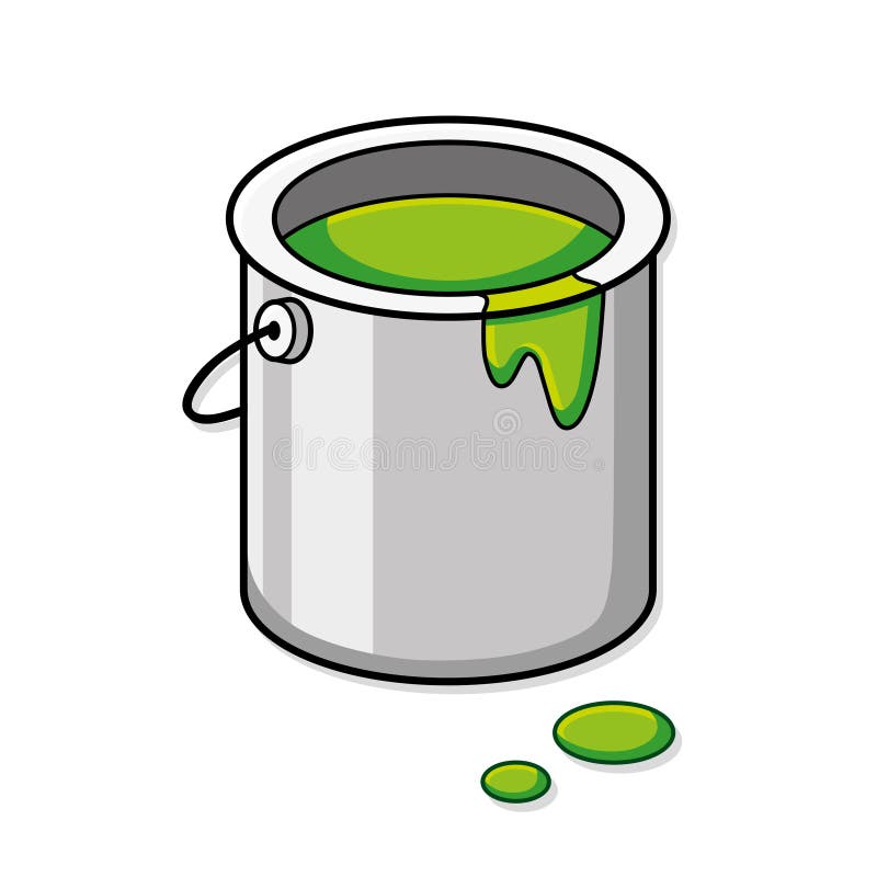 Green paint can isolated stock vector. Illustration of equipment ...
