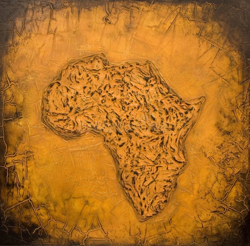 Painted african map stock illustration. Illustration of creativity ...