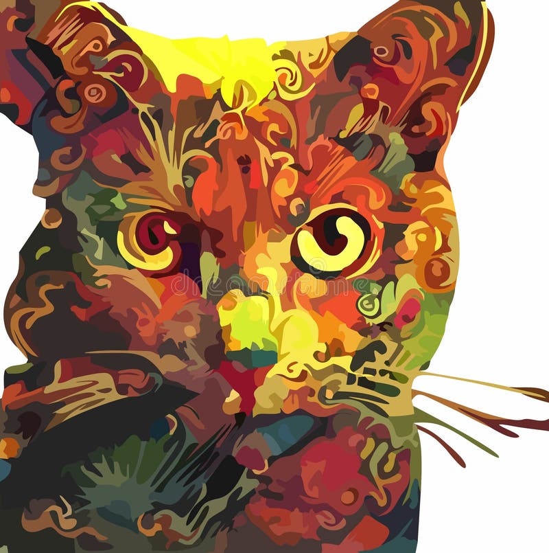 Painted animals stock illustration. Illustration of abstract - 71711200