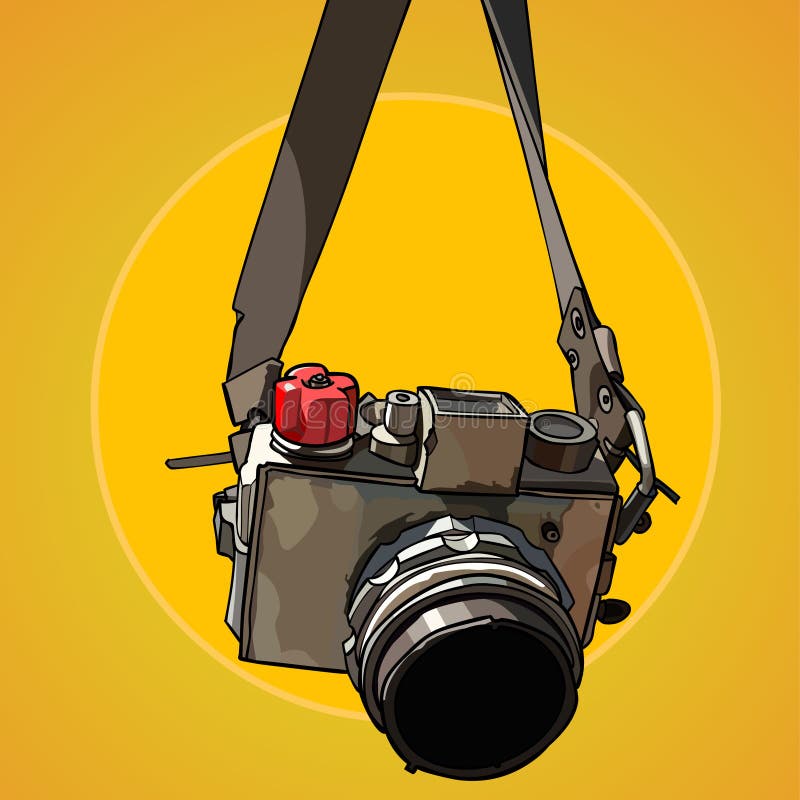 Painted Antique Iron Underwater Photo Camera Stock Vector ...