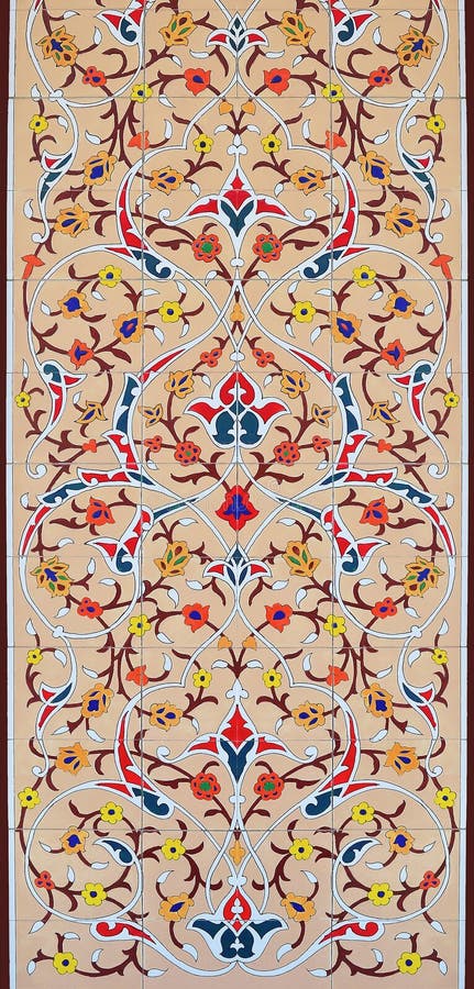 Painted Arabic Architectural Patterns, in the Form of an Arch on the ...