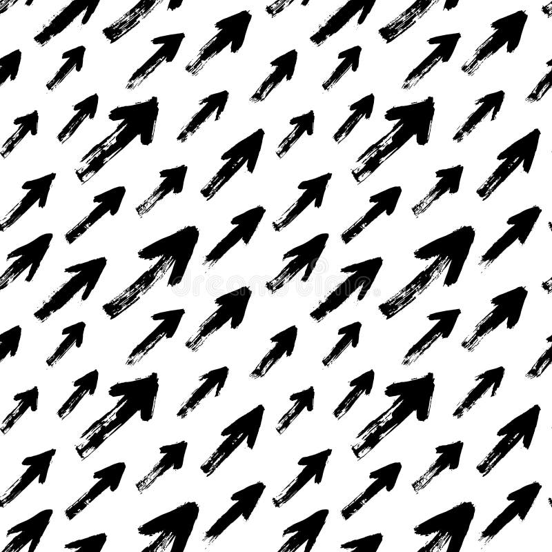 Painted Arrow Pattern stock vector. Illustration of brush - 69034069