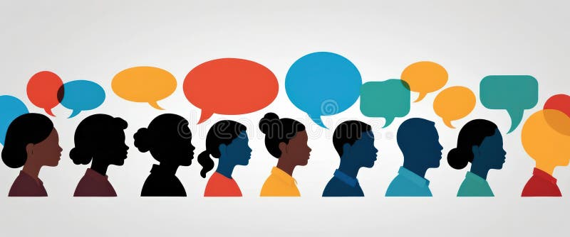 Painted Banner Representing the Concept of Communication Across ...